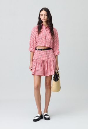 Claudie Pierlot Kurzer Vichy-Karo-Rock