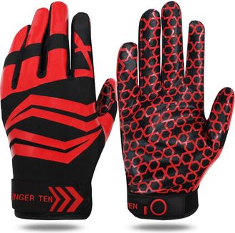 Generic XJBTBA American-Football-Handschuhe f&uuml;r M&auml;nner und Frauen, Ultra-klebrige, klebrige, rutschfeste Handfl&auml;che, Sport-Receiver-Handschuhe, Rugby-Handschu