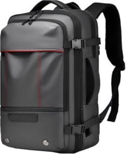 Generic Sac &agrave; dos de voyage avec compression sous vide, capacit&eacute; extensible de 60 L, serrure TSA, compartiment pour ordinateur portable, 4 couleurs, gris, 60 