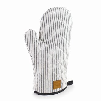 Lacor Lacor - 60038 - Backofenhandschuh Milan Kollektion, hitzebest&auml;ndig, H&auml;ngeband, 30cm, Wei&szlig; und Blau mit Streifen