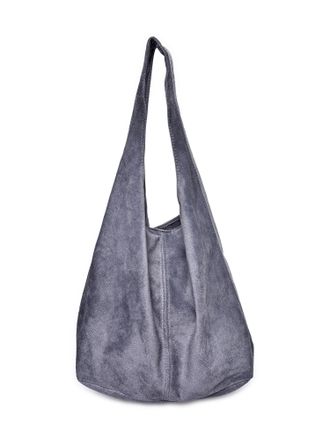 Anna Luchini Grau Rindsledertasche