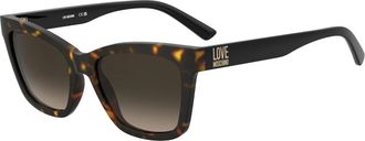Moschino Femme, Accessoires, Brun, Taille: 55 MM Mol096/S Lunettes de soleil