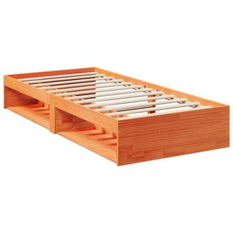 vidaXL Vidaxl Dormeuse Senza Materasso Marrone Cera 80x200 Cm Legno Di Pino