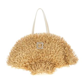 Roger Vivier Femme, Sacs, Beige, Taille: ONE Size Tres Vivier Panier Large