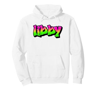 BDAZ Libby Graffiti Personalisierter Name Gr&uuml;n Rosa Frauen M&auml;dchen Pullover Hoodie