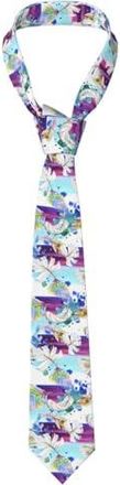 Generic Cravate Pour Hommes Plumes DOiseau Color&eacute;es, Ailes Aquarelles Color&eacute;es Formelle Necktie R&eacute;glable Cravate Pour C&eacute;l&eacute;brations Remise De Dipl&ocirc;me F&ecirc;te