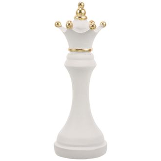 Amosfun Schach Ornament Aus Resin Wei&szlig; 15.5x5.5x5.5 cm Hochdetaillierte Schachfigur F&uuml;R Wohnkultur B&uuml;Ro Dekoration Kreative Kunstfigur Schach Desktop Dekor