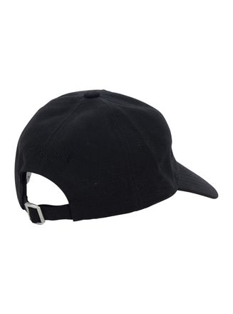 Maison Kitsun&eacute; Mens Cap Dressed Fox Black Cotton Hat