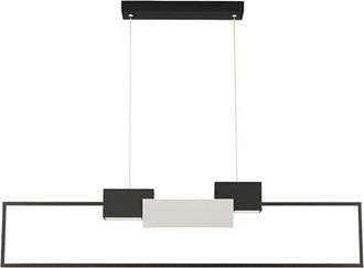 Trade Shop Trade Shop - 36W rechteckige led-pendelleuchte mit fernbedienung modernes design schwarz 71585