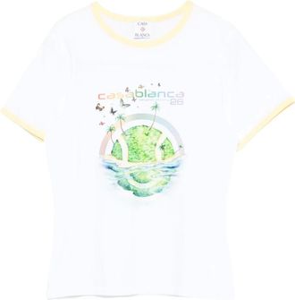 Casablanca Femme, Tops, Blanc, Taille: 36 FR T-shirt col rond