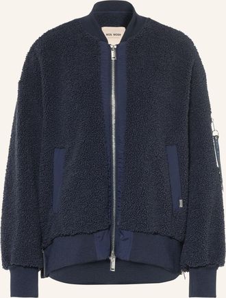 Mos Mosh Mos Mosh Teddyfell-Blouson Mmemeline Im Materialmix blau