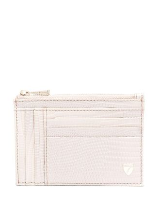 Aspinal of London porte-cartes en cuir à plaque logo - Tons neutres