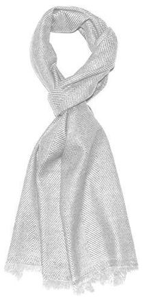 Lorenzo Cana Lorenzo Cana - 7822977711 - Foulard pour homme - 100 % cachemire - &Eacute;charpe dhiver en fibre naturelle - Motif &agrave; chevrons, Chevrons gris clair, Taille U