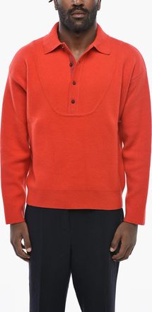 Jacquemus Pullover aus Merinowolle und Wolle mit Polo-Kragen Jacquemus