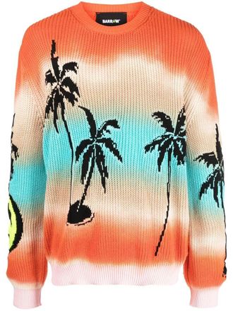 Barrow pull en maille intarsia - Orange