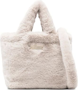 Herno Tasche aus Faux Fur - Nude
