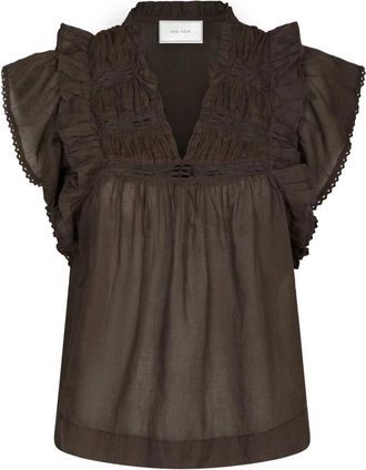 Neo Noir Femme, Blouses et Chemises, Brun, Taille: 40 FR Jayla S Voile Top