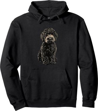 Whyitsme Design Schwarzer Cockapoo-Hund Illustration Pullover Hoodie