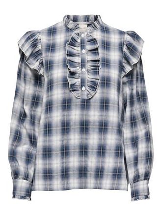 Only Onlfiga L/S Flounce Top WVN