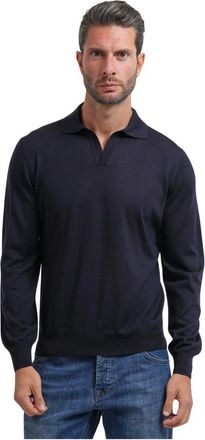 Gran Sasso Polo &agrave; col V - Homme - Pulls - Bleu - Taille: 3XL