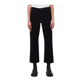 7 For All Mankind High-Waisted Straight Leg Jeans - - Jeans - Damen - Schwarzk - W24