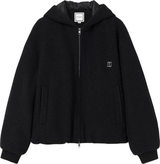 Wooyoungmi Wooyoungmi, Homme, Sweatshirts et sweats à capuche, Noir, Taille: L Veste Zippée à Capuche Rembourrée en Bouclé