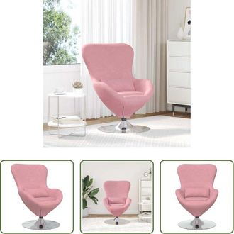 vidaXL Samt - Eiersessel Rosa Samt