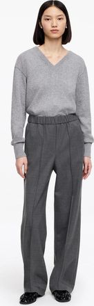 Arket Elegante Hose Mit Elastikbund -Grau