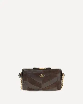 Valentino Garavani Panthea Shoulder Bag chevron pattern Female UNI