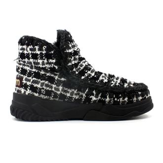 Mou Schwarzer Eskimo Trainer mit Tweed - - Shoes - Damen - Schwarzk - 36 EU