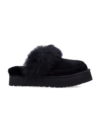 UGG Disquette Chalet Suede And Sheepskin Slippers - Gr. 5 - in Schwarz