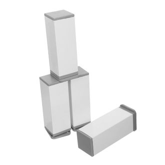 Lurrose 4 St&uuml;ck Verstellbare M&ouml;belf&uuml;&szlig;e Wei&szlig; Aluminiumlegierung Quadratisch H&ouml;henverstellbar f&uuml;r Tv-Schrank Sofa Schrank Regal Badezimmer K&uuml;chenm&ouml;bel Stabil Ko