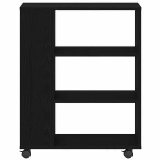 Generic Rollschrank mit F&auml;chern, Rollcontainer, B&uuml;roschrank, Aktenschrank, B&uuml;rocontainer, Schrank, B&uuml;ro, Druckerschrank, 60x35x75cm, Holzwerkstoff(Wei&szlig;) (Schw