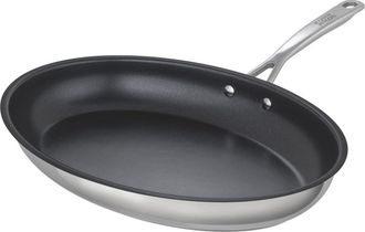 Kuhn Rikon ALLROUND Fischpfanne beschichtet 36 x 25cm, mit Beschichtung, aus Edelstahl, geeignet für alle Herdarten inkl. Induktion