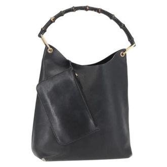Gucci Sac bandouli&egrave;re en cuir Pre-owned - Femme - Pre-owned - Noir - Taille: ONE Size