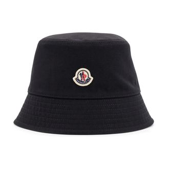 Moncler Stitched Bucket Hat mit Logo-Patch - - Accessories - Damen - Schwarzk - M