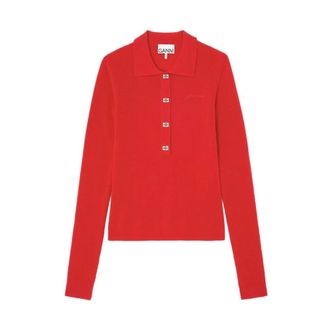 Ganni Ganni T-shirts et Polos - Femme - Pulls - Rouge - Taille: 36 FR
