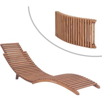 vidaXL Vidaxl - Chaise longue pliable Bois de teck solide