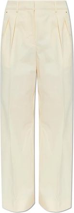 Moncler Femme, Pantalons, Beige, Taille: 38 FR Pantalon Droit