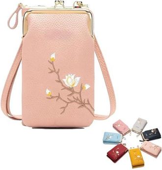 Generic Forever Savour - Portefeuille à bandoulière pour femme avec support de téléphone portable, petit sac à main à bandoulière pour femme, rose, 28CM