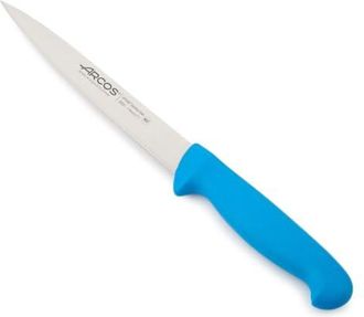 Arcos Fischmesser aus Nitrum Edelstahl - Klinge 170 mm, Ergonomischer Griff aus Polypropylen, Ideal für Zubereitung und Verarbeitung von Fisch - Blau, Serie
