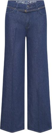 Raffaello Rossi High-Waist Wide-Leg Jeans mit Strass-Details - - Jeans - Damen - Blau - S