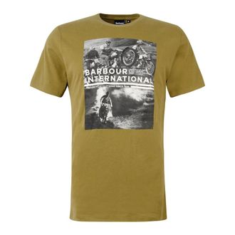 Barbour Retro Race T-Shirt - - Tops - Herren - Gr&uuml;n - XL