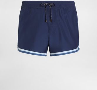Dolce & Gabbana Badeboxershorts Aus Canvas - Mann Beachwear Blue 5