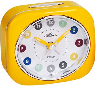 Atlanta Mocassin Kinderwecker ohne Ticken Gelb mit Licht - 1983/2