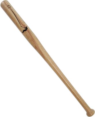 Normani Hartholz Baseballschl&auml;ger Holz Baseball mit Knauf am Griffende Farbe Holz Gr&ouml;&szlig;e 30