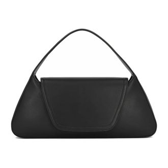Kazar Femme, Sacs, Noir, Taille: ONE Size Sac &agrave; main Kazar noir avec rabat en cuir naturel