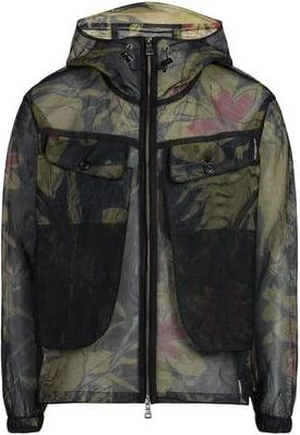 Andersson Bell Veste transparente fleurie et oversize &agrave; capuche