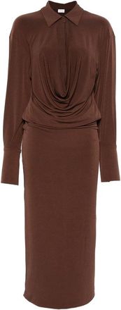 Andamane Lilia Midi Dress - Deep v Collar Midi Dress