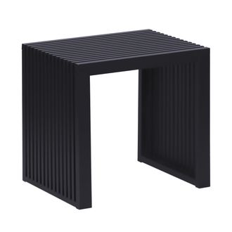 Relaxdays Sitzbank, Bambus, K&uuml;chenbank modern, Umkleidebank Flur, Bad, Schlafzimmer, HBT 43x45x33 cm, Schuhbank, schwarz